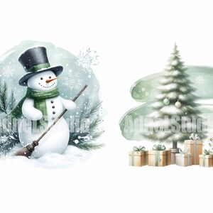 Green Christmas PNG Clipart, Christmas Decor Digital Download, Green ...