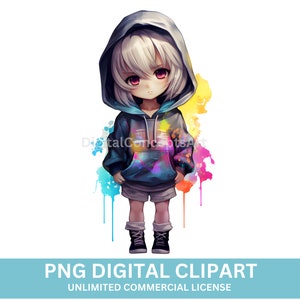 Color Splash Girl Clipart - Hip Hop Girl PNG, Blond Hair Girl Clipart ...