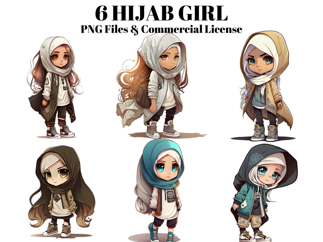 Islam Hijab Girl Clipart Ramadan Mubarak Islam Hijab Girl - Etsy