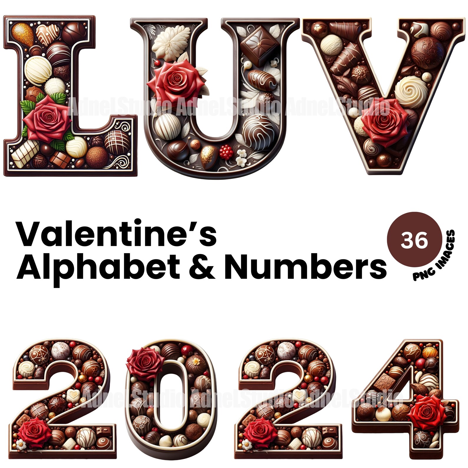 Valentines Alphabet Clipart - Valentines Alphabet Letters, Chocolate ...
