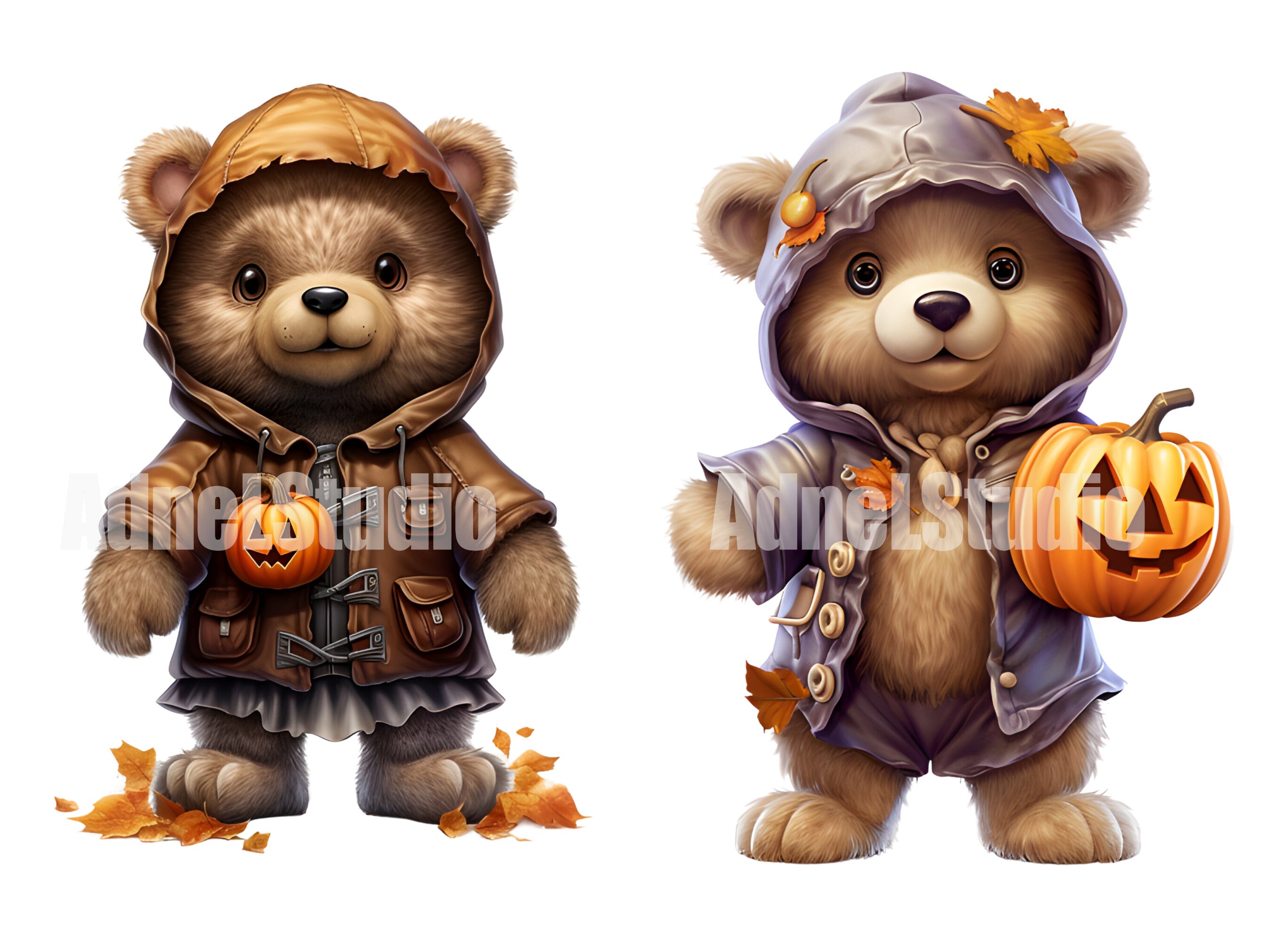 Halloween Teddy Bear Clipart - Halloween Clipart, Watercolor Teddy Bear ...
