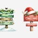 Christmas Direction Sign Clipart, Festive Cactus Ornament, Festive ...