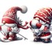 Red Christmas Gnomes Clipart, Winter Holidays, Red Gnome Christmas ...
