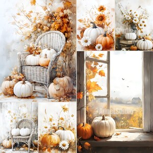 Cozy Rustic Autumn Scene Junk Journal Pages, Fall Aesthetic Digital ...