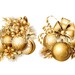 Gold Christmas Ornaments Clipart, Watercolor Christmas Ornament PNG ...