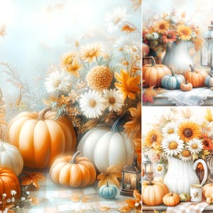 Cozy Autumn Pumpkin Junk Journal Pages, Fall Harvest Aesthetic, Digital ...
