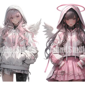 Pink Angel Pop Art Girl Clipart - Pink Angel Clipart, Anime Girl ...