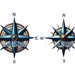 Watercolor Nautical Star and Compass Clipart, Classic Nautical Clipart ...