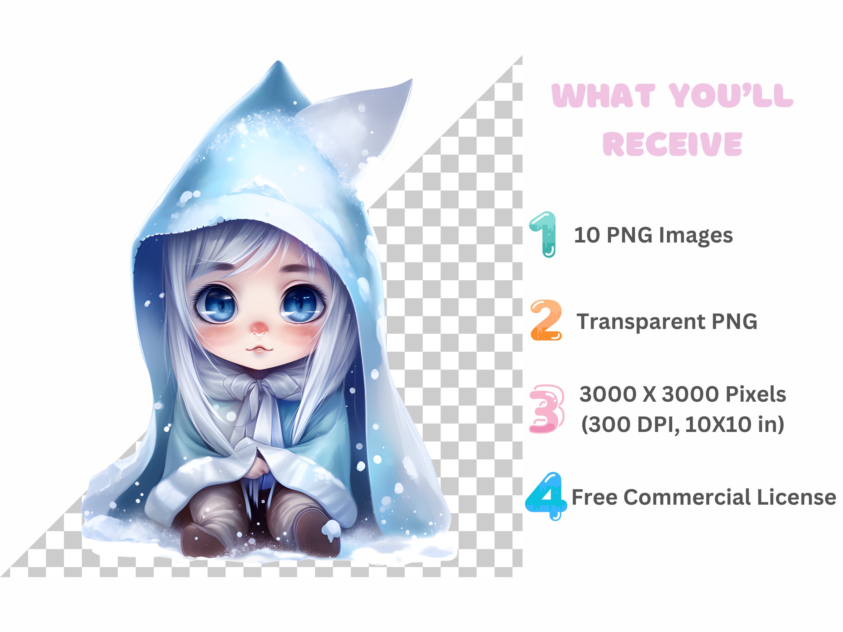 Frozen Gnome Clipart - Winter Gnome Clipart, Fantasy Art Clipart ...