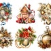 Christmas Decoration Clipart Bundle - Watercolor Christmas Ornaments ...