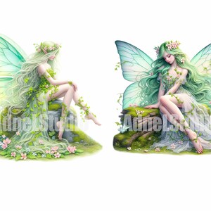 Watercolor Forest Fairy Clipart, Fantasy Fairy PNG, Mystical Nature ...