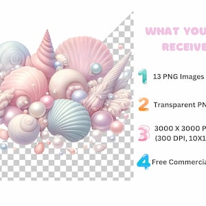 Watercolor Sea Shells Clipart - Pastel Seashells Clipart, Nautical ...