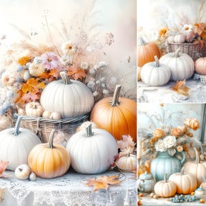 Cozy Autumn Pumpkin Junk Journal Pages, Fall Harvest Aesthetic, Digital ...