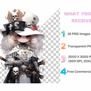 Pirate Pop Art Girl Clipart - Watercolor Pirate Girl Clipart, Fantasy ...