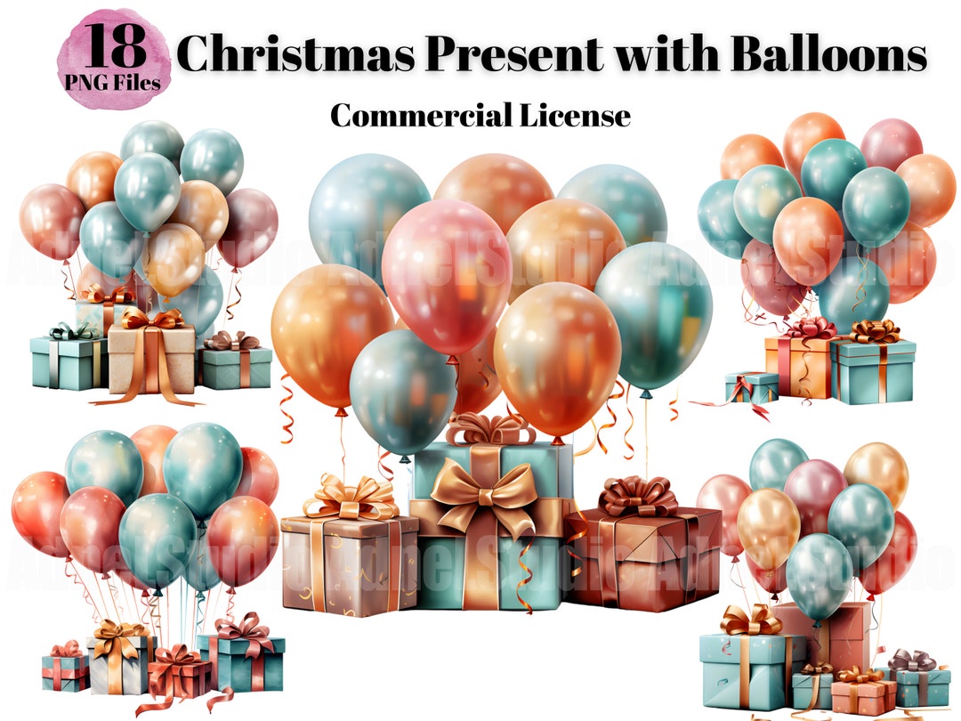 Christmas Present Clipart Watercolor Christmas Clipart - Etsy