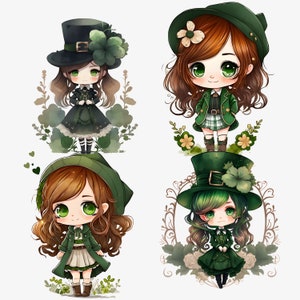 Watercolor Cute Irish Girls Png Clipart - 16 High Quality Png ...