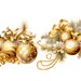 Gold Christmas Ornaments Clipart, Watercolor Christmas Ornament PNG ...