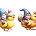 Gnome Riding a Chick Clipart Easter Clipart, Gnome Easter Sublimation ...