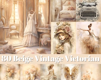 Vintage Victorian Junk Journal Bundle, Black Junk Journal, Victorian ...