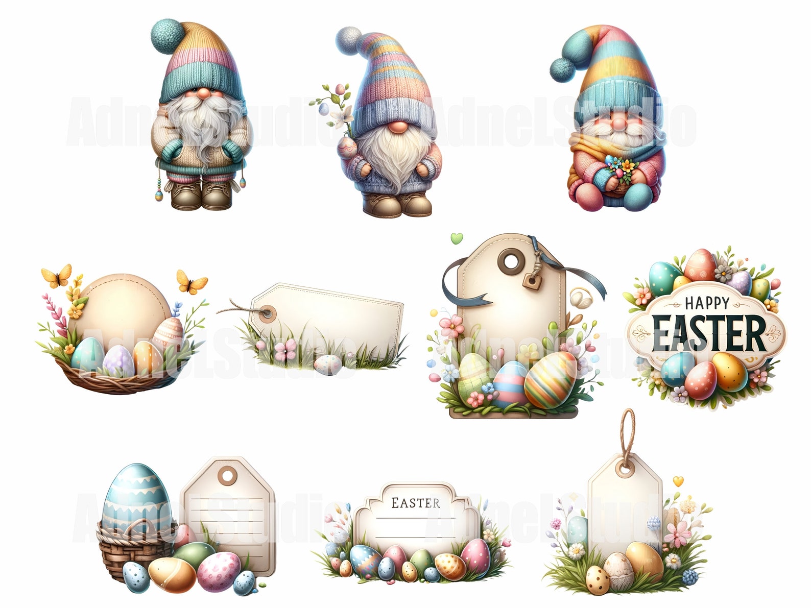 80 Easter Clipart Bundle - Easter Clipart, Easter Egg Png, Easter Gnome ...