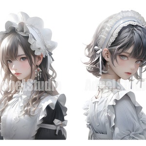 Maid Girl Clipart - House Maid Clipart, Fantasy Illustration Clipart ...