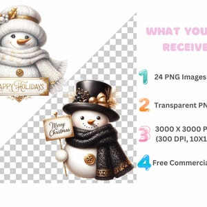 Cozy Christmas Snowman Clipart, Cozy Christmas Snowman PNG, Festive ...