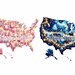 Christmas USA Map Clipart, Festive Holiday USA Map Digital Download ...