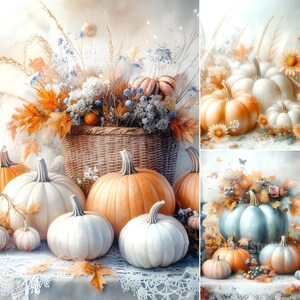 Cozy Autumn Pumpkin Junk Journal Pages, Fall Harvest Aesthetic, Digital ...