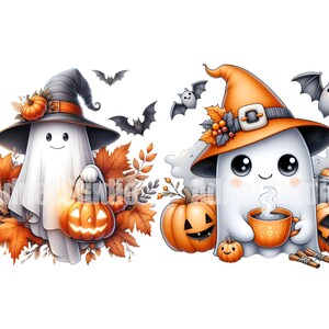 Halloween Ghost Witch Clipart, Cute Spooky PNG Images for Scrapbooking ...