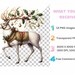 Christmas Reindeer Clipart, Festive Holiday Decor, Christmas Digital ...
