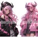 Pink Devil Pop Art Girl Clipart Pink Devil Clipart, Anime Girl Stickers ...