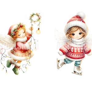 Cute Christmas Angel Clipart, Cute Christmas Clipart, Christmas ...