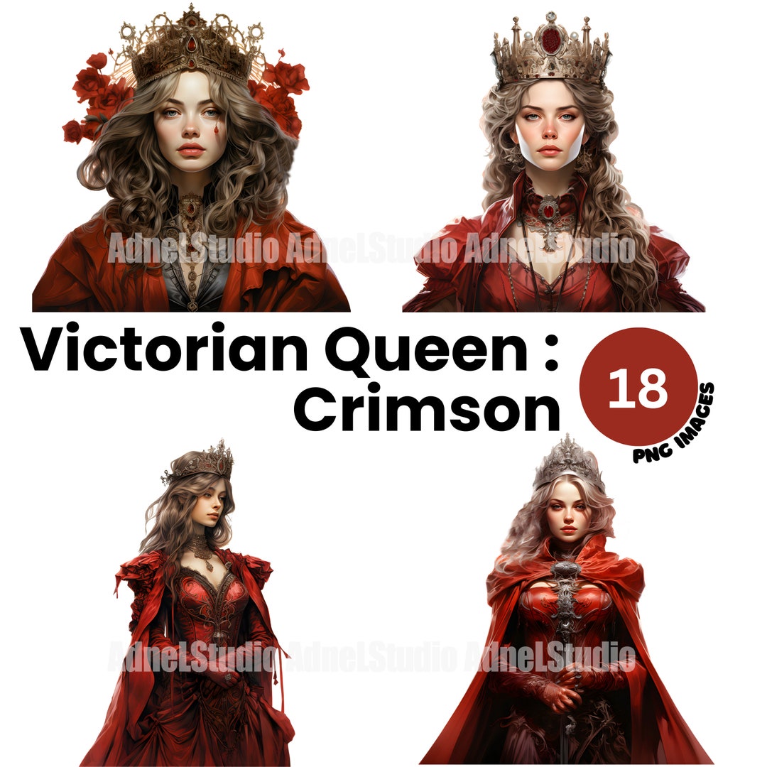 Vintage Victorian Queen Clipart - Watercolor Vintage Clipart, Victorian ...
