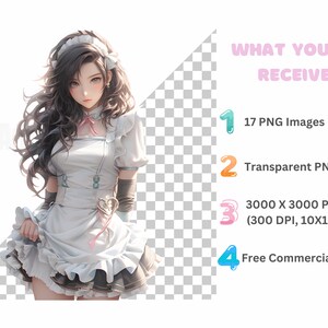 Maid Girl Clipart - House Maid Clipart, Fantasy Illustration Clipart ...