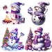 Purple Christmas Snowman Clipart - Festive Purple Snowman Clipart ...