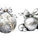 Silver Christmas Ornaments Clipart, Watercolor Ornament Clipart ...