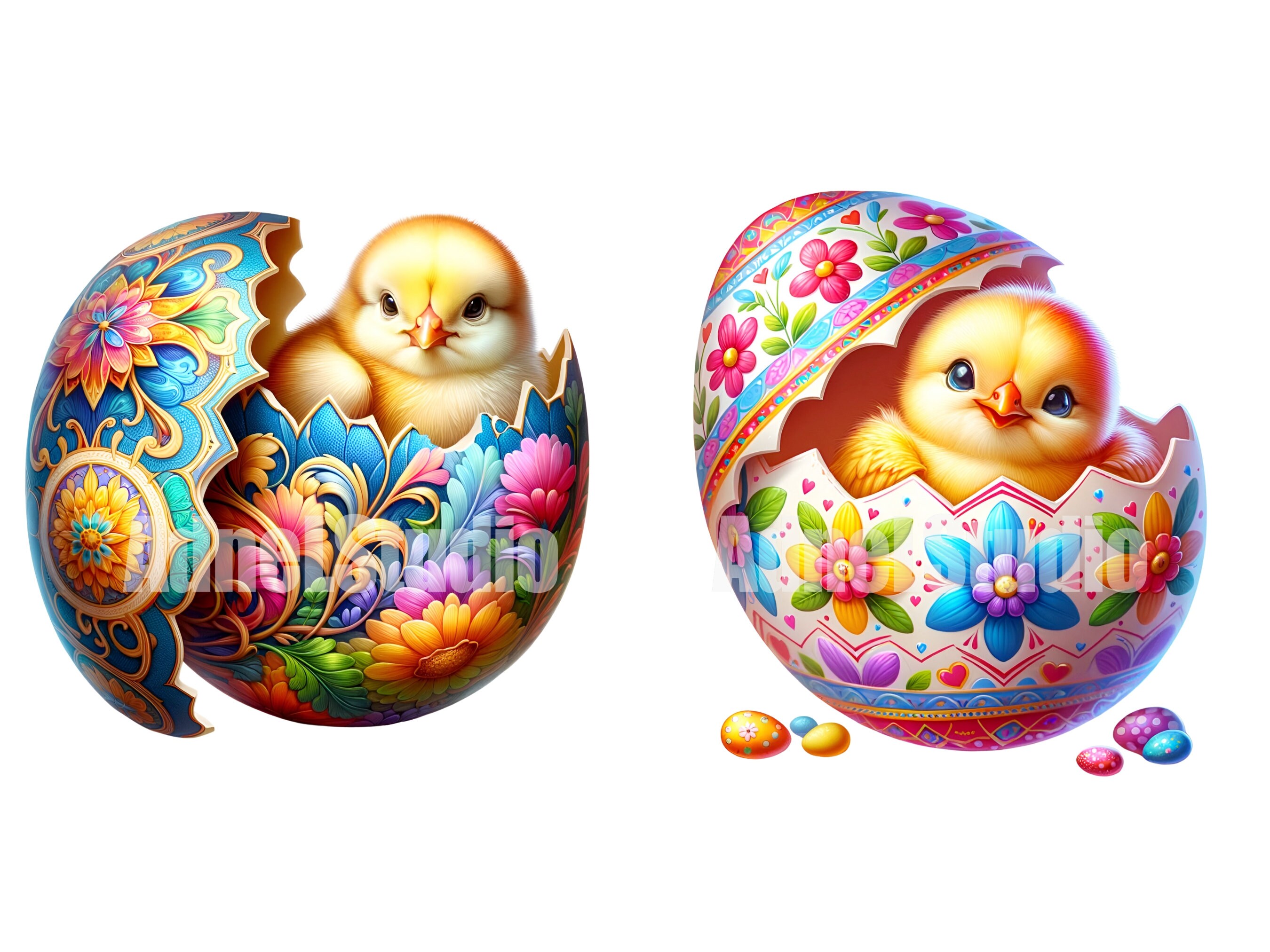 Easter Eggs Clipart - Easter Clipart, Cozy Easter Chick Clipart, Easter ...