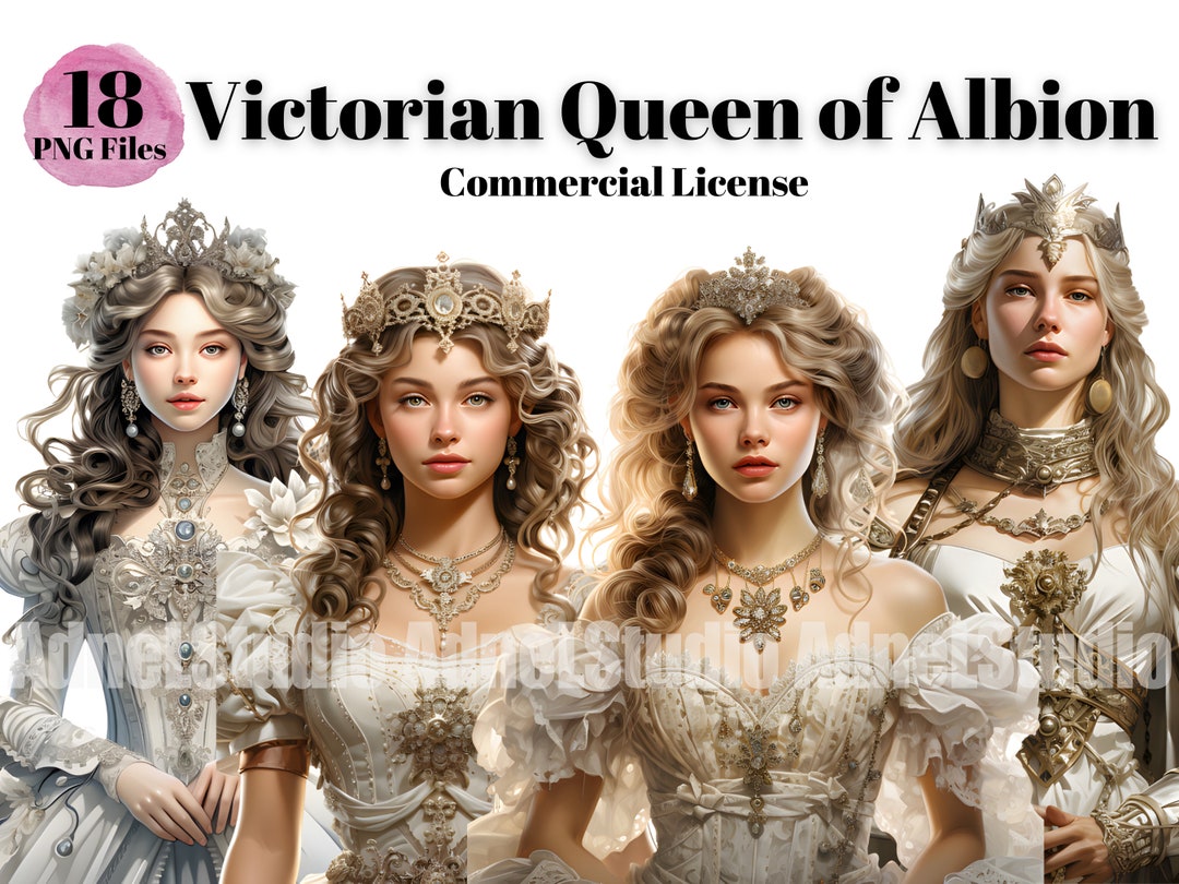 Vintage Victorian Queen Clipart Watercolor Victorian Queen - Etsy