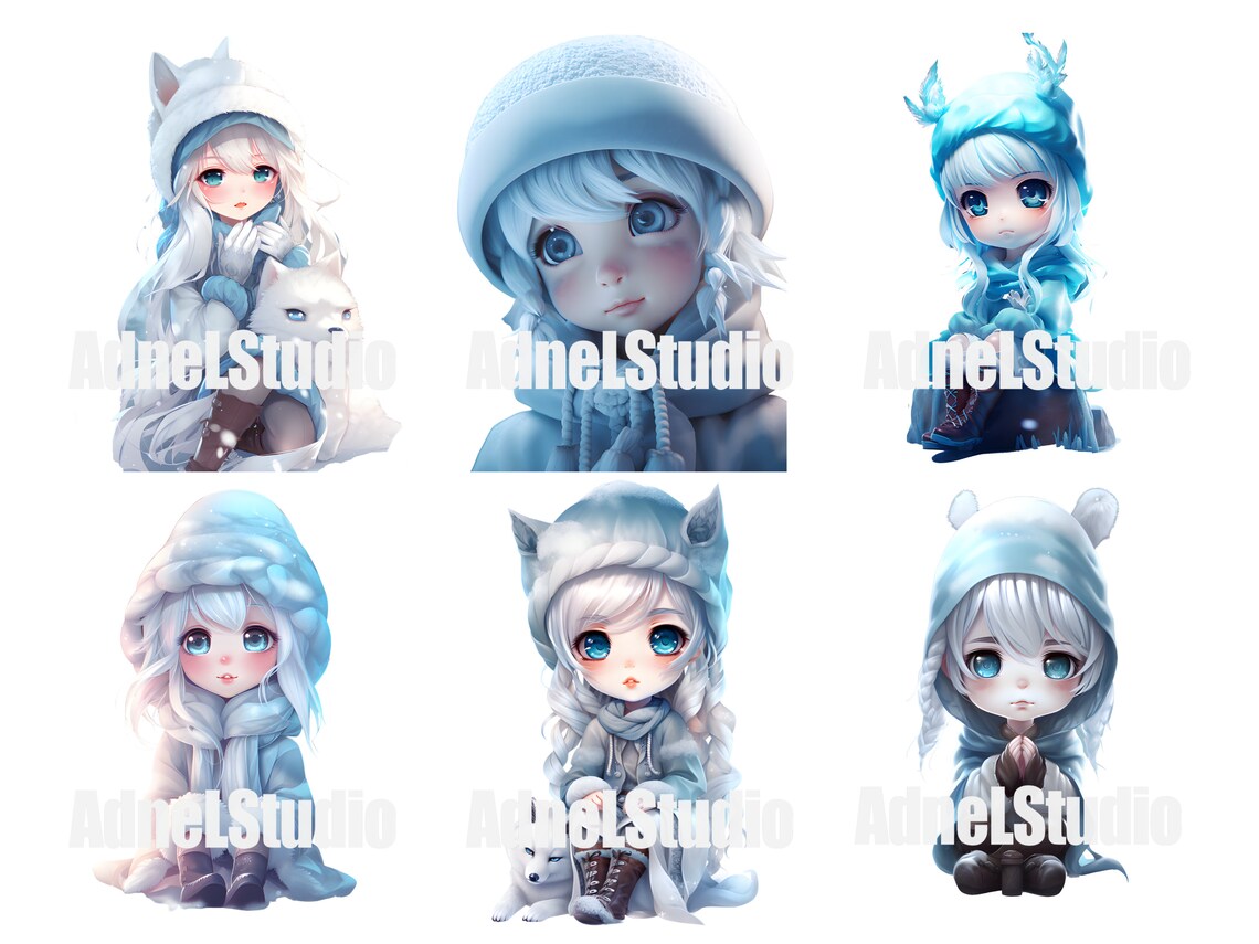 Frozen Gnome Clipart - Winter Gnome Clipart, Fantasy Art Clipart ...