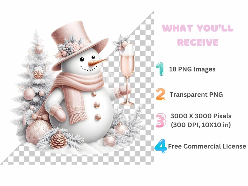 Festive Snowman PNG Clipart, Holiday Decor Printable, Christmas Snowman ...