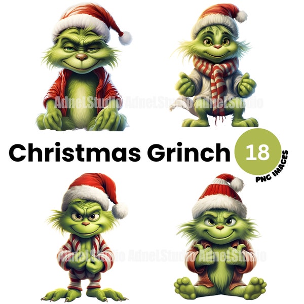 Grinch Clipart - Etsy