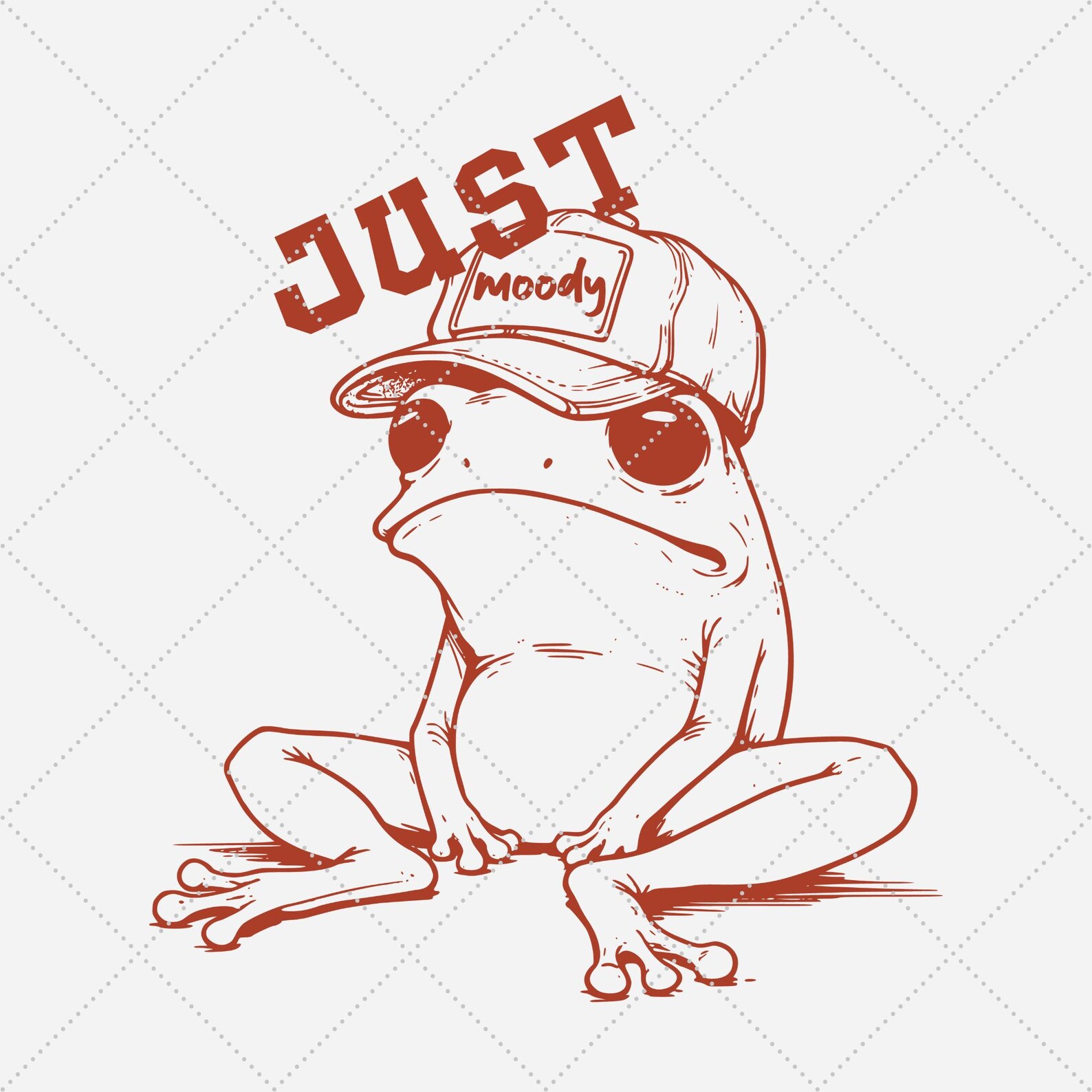 Just Moody Frog PNG, Sarcastic Animal Quote Clipart (digital Download ...
