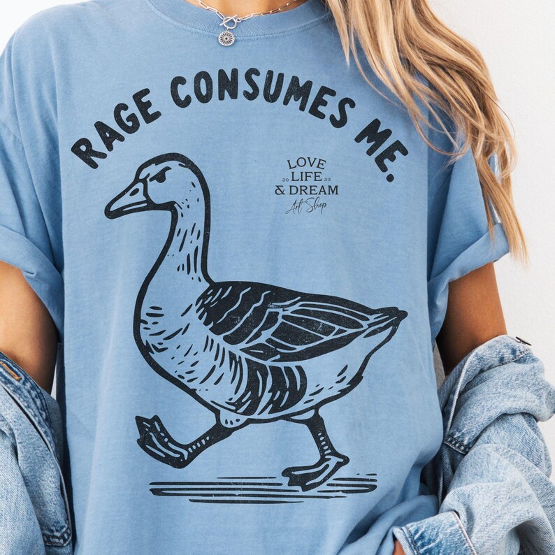 Rage Consumes Me Goose SVG PNG, Funny Angry Goose Cut File, Sarcastic ...