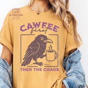 Grumpy Raven Coffee PNG | Dark Humor Bird Clipart for Sublimation ...