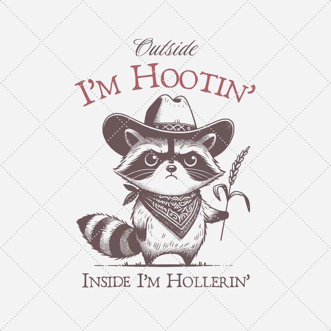 Cowboy Raccoon Funny Meme PNG, Wild West Sarcastic Saying (15x18 In) - Etsy