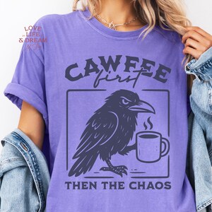 Grumpy Raven Coffee PNG | Dark Humor Bird Clipart for Sublimation ...