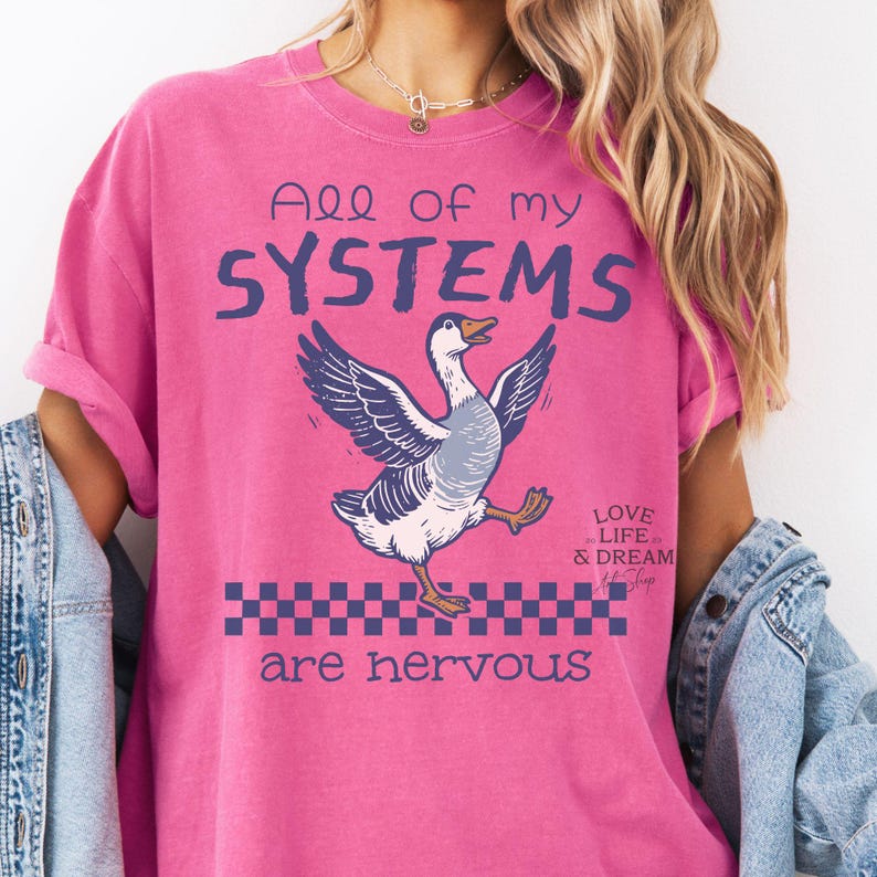 Nervous Goose SVG, Funny Anxiety Bird PNG, Mental Health Design - Etsy