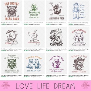 Whole Shop Bundle, Possum, Raccoon, Frog, Cowboy, Goose, Duck, Cowgirl ...