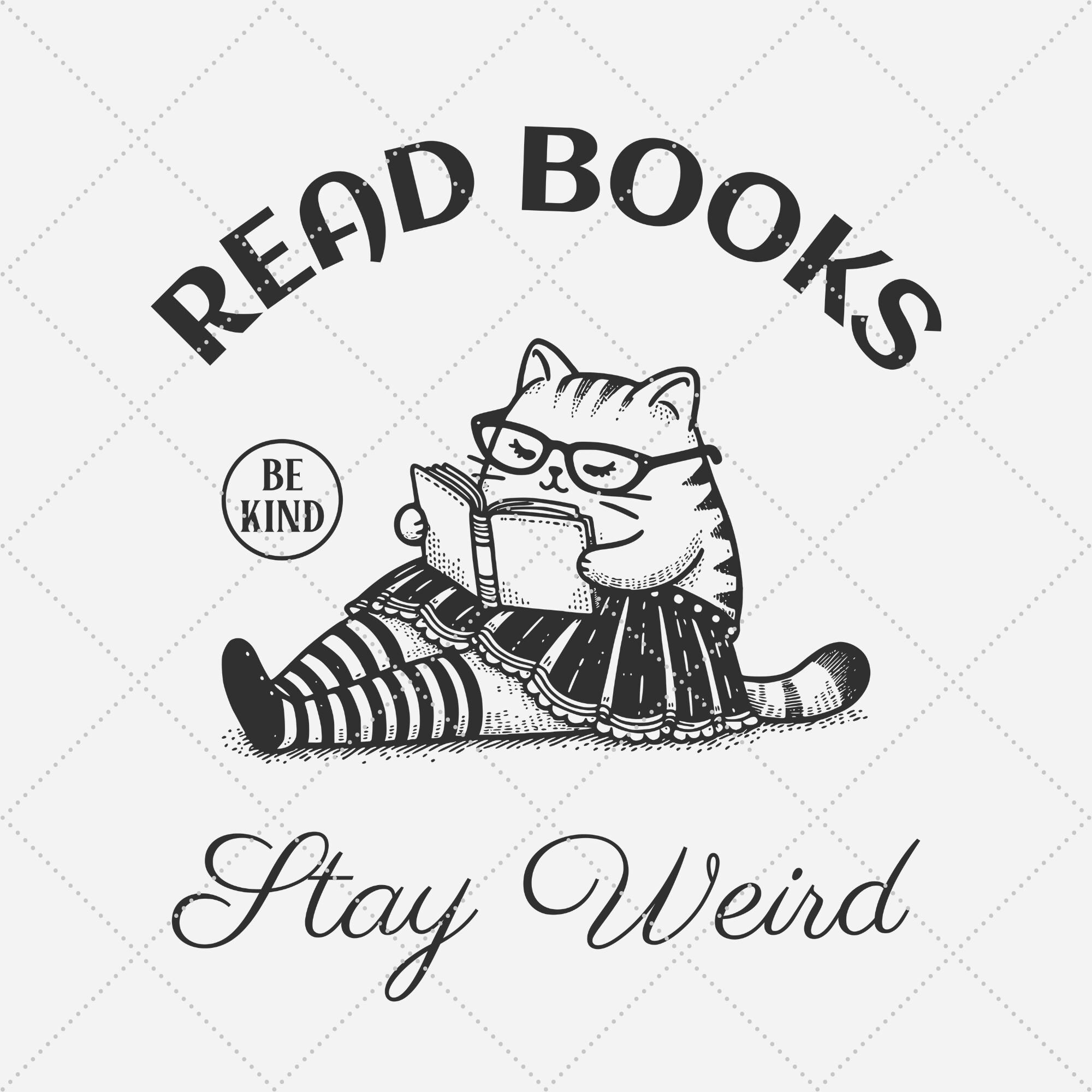 Read Books Cat PNG, Funny Book Lover Design (digital Download) - Etsy