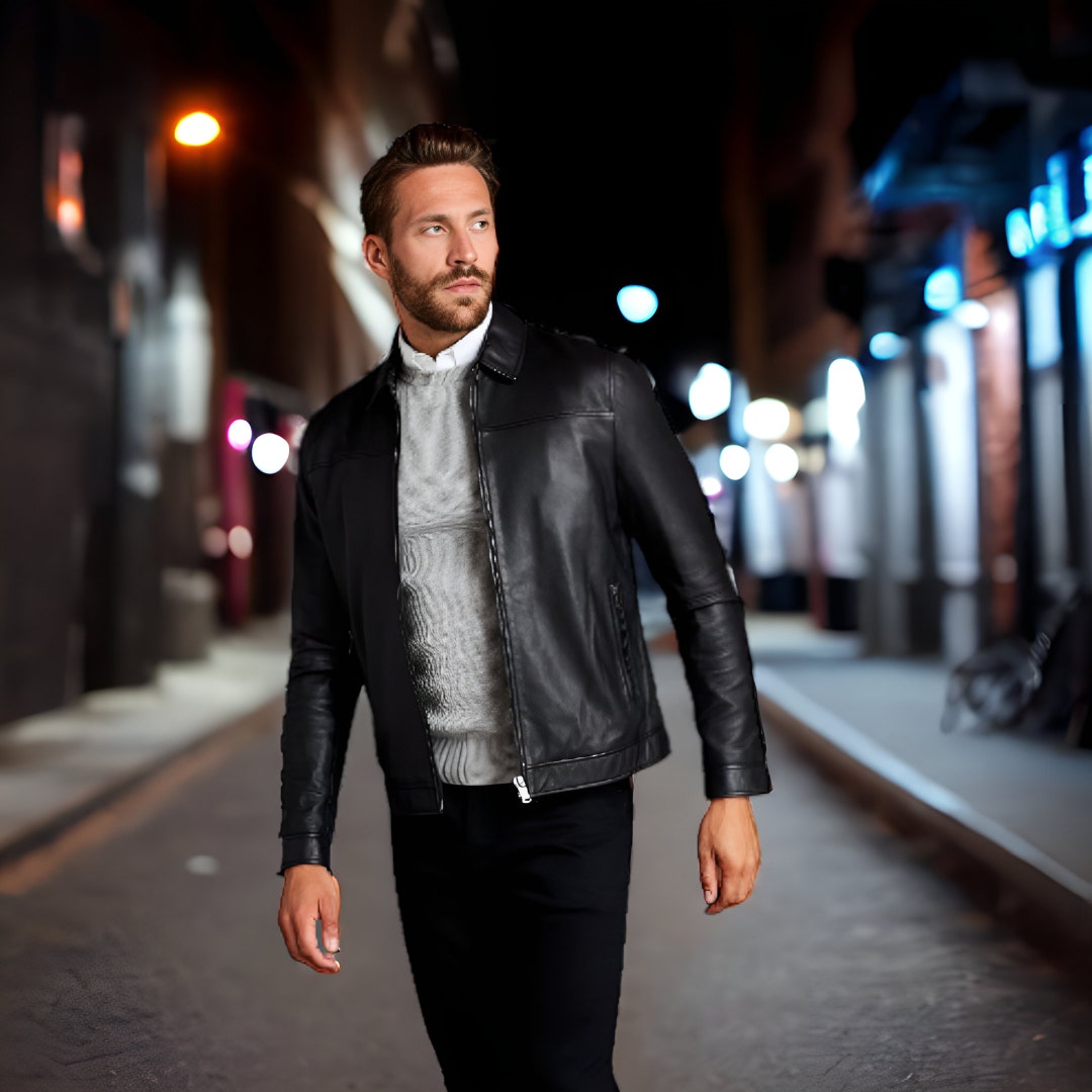 Handmade Men's Leather Jacket: Bomber, Racer, and Motorcycle Styles ...
